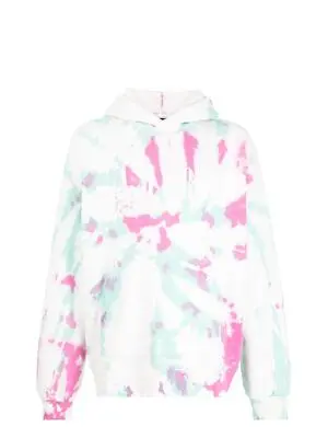 Amiri Logo-print Tie-dye Hoodie - White