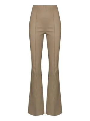 Remain Birger Christensen High-rise Leather Trousers - Neutrals