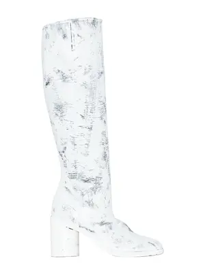 MAISON MARGIELA Tabi 80mm Knee-high Boots - White