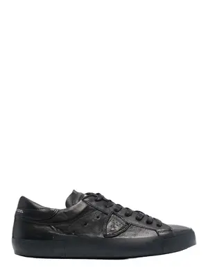 Philippe Model Prsx Low-top Leather Sneakers - Black