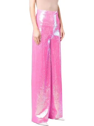 Philipp Plein Wide-leg Embellished Trousers - Pink