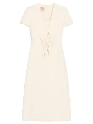Valentino Garavani Embroidered Crepe Couture Dress - Ivory