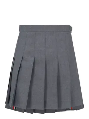 Thom Browne Rwb Pleated Mini Skirt - Grey
