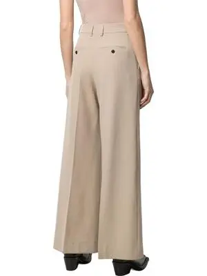 Ami High-waisted Palazzo Pants - Neutrals