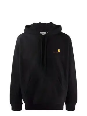 Carhartt Work In Progress Embroidered Logo Drawstring Hoodie - Black