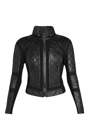 BLANC NOIR Blanc Noir Quilted Leather Moto Jacket