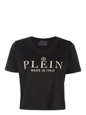 Philipp Plein Iconic Plein Cropped T-shirt - Black