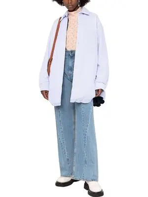 MAISON MARGIELA Oversized Shirt Jacket - Blue