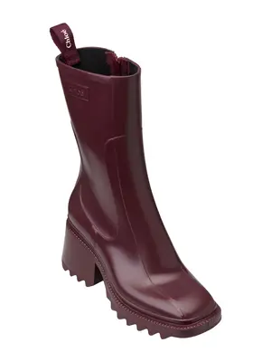 Chloé CHLOÉ Betty Rain Boot Burgundy