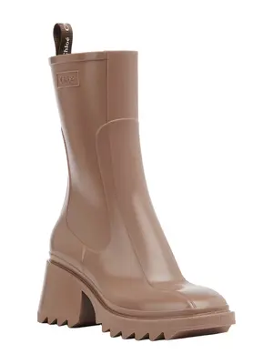 Chloé CHLOÉ Betty Rain Boot Dark Greige