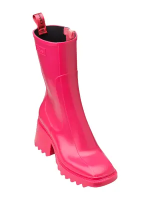 Chloé CHLOÉ Betty Rain Boot Hot Pink