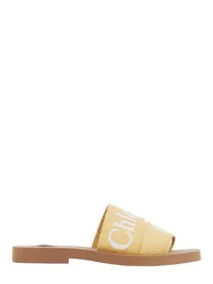 Chloé Woody Flat Mule Golden Brass