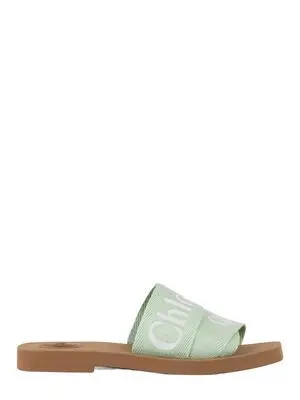 Chloé Woody Flat Mule Green