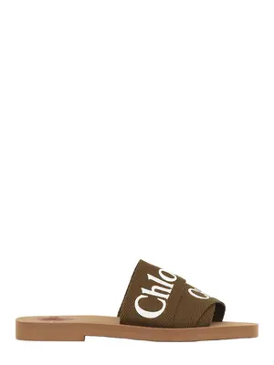 Chloé Woody Flat Mule Grove Brown