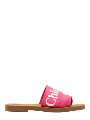 Chloé Woody Flat Mule Hot Pink