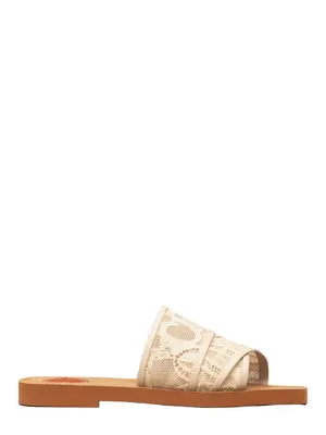 Chloé Woody Flat Mule Mild Beige