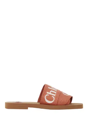 Chloé Woody Flat Mule Orange