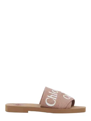 Chloé Woody Flat Mule Pink Tea