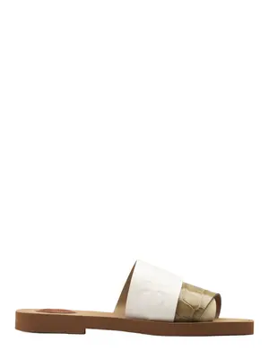 Chloé Woody Flat Mule Safari Beige