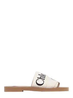 Chloé Woody Flat Mule White