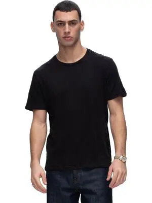 ATM Anthony Thomas Melillo Slub Jersey Crew Neck T-shirt - Black