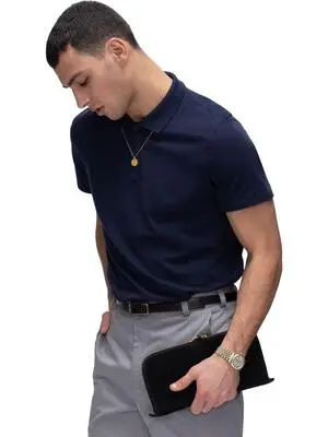 ATM Anthony Thomas Melillo Classic Jersey Polo T-shirt Cotton - Midnight