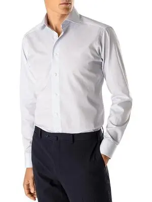 Eton Slim Fit Micro Print Shirt - Blue