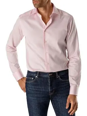 Eton Contemporary Fit Signature Twill Dress Shirt Pink