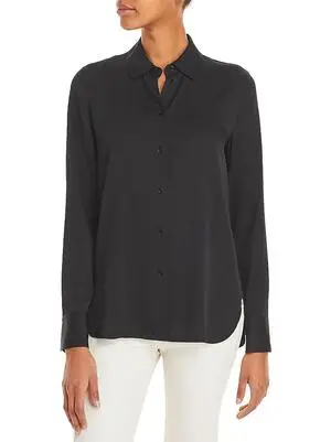 Vince Slim Fitted Blouse - Black