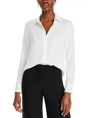 Vince Slim Fitted Blouse - Optic White