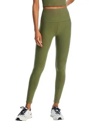 Beyond Yoga Spacedye Caught In The Midi High Waisted Legging Moss Green