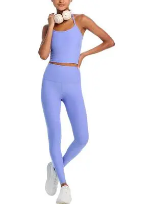 Beyond Yoga Spacedye Caught In The Midi High Waisted Legging Periwinkle Cloud Heather