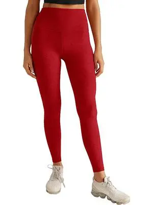 Beyond Yoga Spacedye Caught In The Midi High Waisted Legging Ruby Red Haze