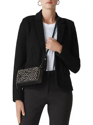 Whistles Slim Knit Blazer - Black