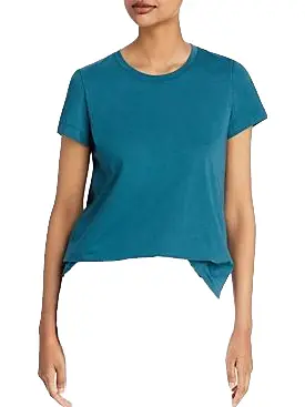 Lafayette 148 New York Modern Crewneck Tee Deep Lagoon