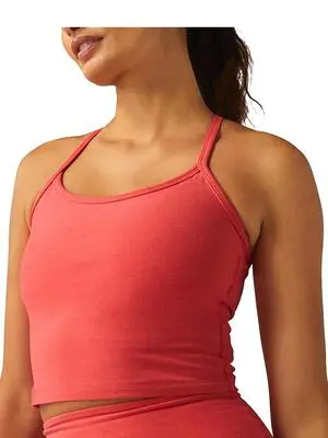 Beyond Yoga Spacedye Slim Racerback Cropped Tank Top Coral Glow