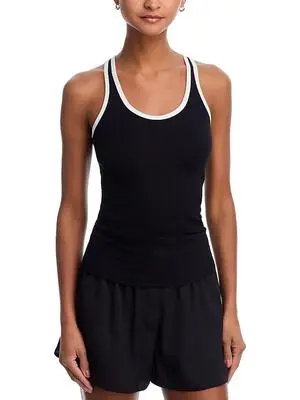 Splits59 Ashby Sleeveless Racerback Top - Black/white