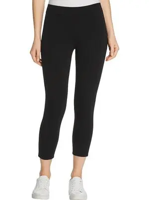 Hue Wide Waistband Blackout Capri Leggings - Black