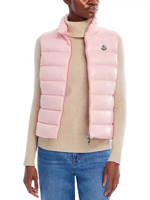 Moncler Ghany Down Vest Light Pink