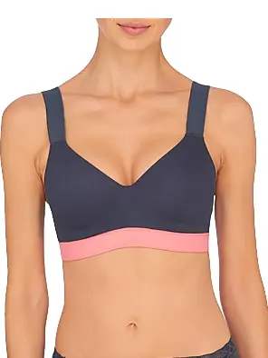 Natori Dynamic Convertible Medium-impact Sports Bra Ash Navy/conch Shell