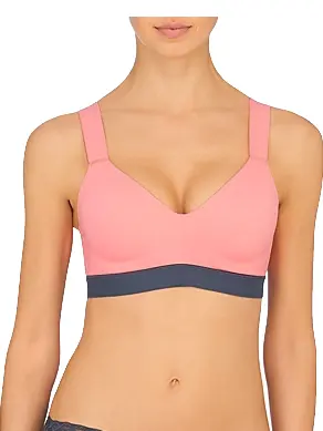 Natori Dynamic Convertible Medium-impact Sports Bra Conch Shell/ash Navy