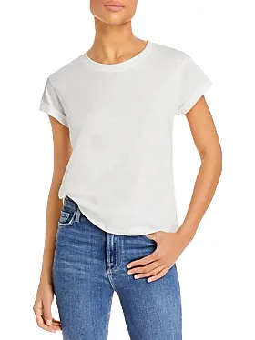 ALLSAINTS AllSaints Anna Cuffed Sleeve T-Shirt Chalk White