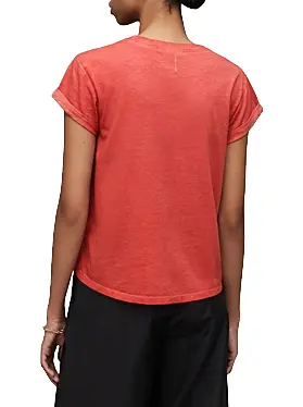 ALLSAINTS AllSaints Anna Cuffed Sleeve T-Shirt Cranberry