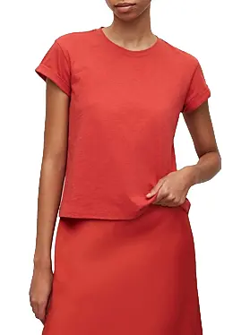 ALLSAINTS AllSaints Anna Cuffed Sleeve T-Shirt Red