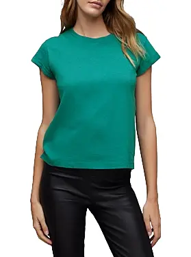 ALLSAINTS AllSaints Anna Cuffed Sleeve T-Shirt Ziggy Green