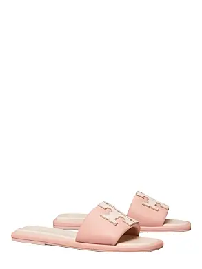 Tory Burch Double T Sport Slide Sandals Shell Pink