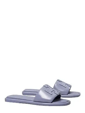 Tory Burch Double T Sport Slide Sandals Spring Lotus