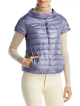 Herno Emelia Cap Sleeve Puffer Jacket Periwinkle