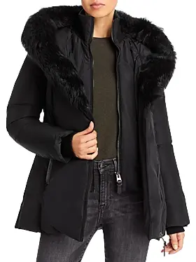 Mackage Mackage Adali Hooded Down Jacket With Shearling Black/black Fur