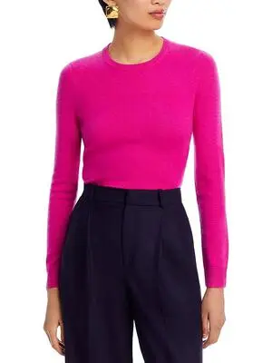 Bloomingdale'S C Crewneck Cashmere Sweater - Cherry Blossom